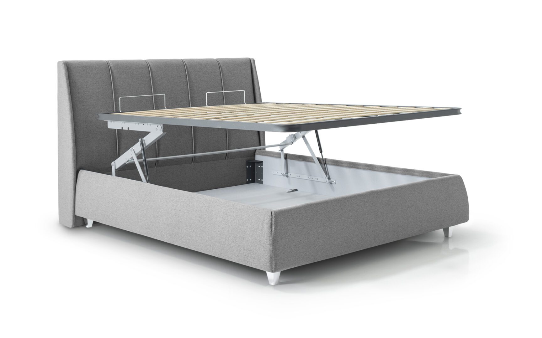 Letto Contenitore Hilary e rete in alzata a 90 gradi – Eminflex Materassi